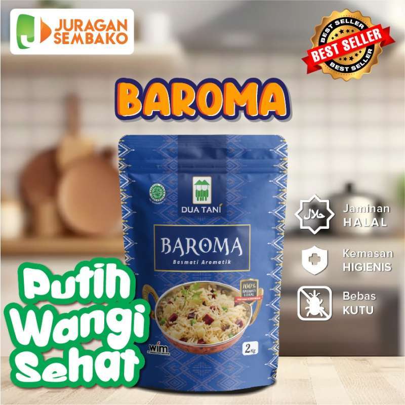 Jual Beras Baroma Basmati 2kg Aromatik Dua Tani- Untuk Masakan Timur Tengah Di Seller Juragan ...