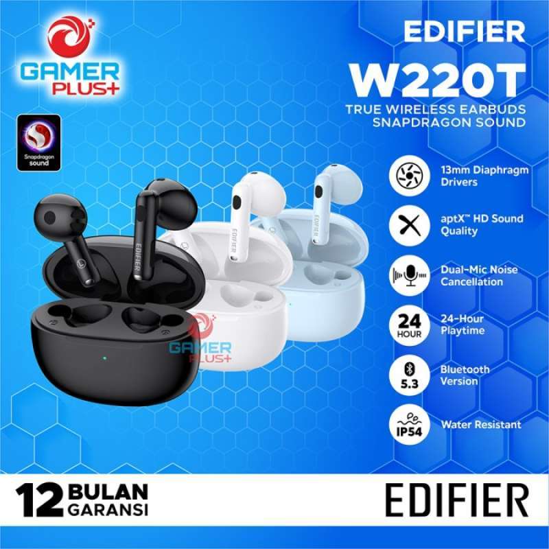 Promo Edifier Tws W220t 220t Snapdragon Sound Wireless Earbuds Diskon ...