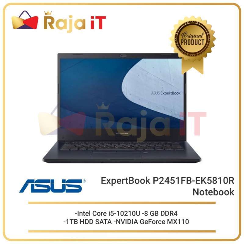 Promo Asus Laptop Expertbook P2451fb-ek5810r / Intel I5 / 8gb / 1tb Hdd ...
