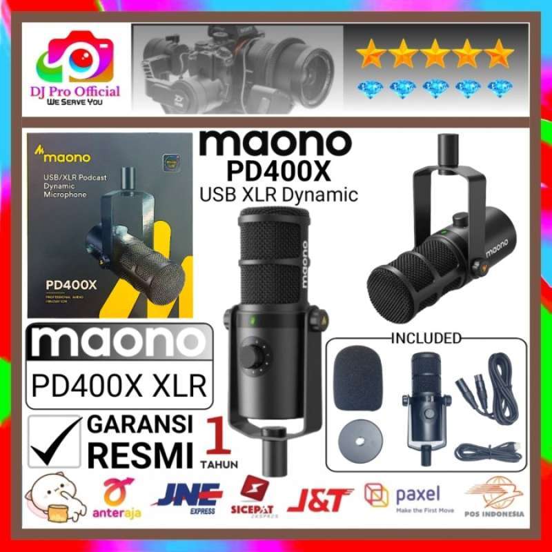 Promo Maono Pd400x Usb Xlr Dynamic Pd 400x Microphone 400 X Podcast Pd400 Xl Diskon 50% Di ...