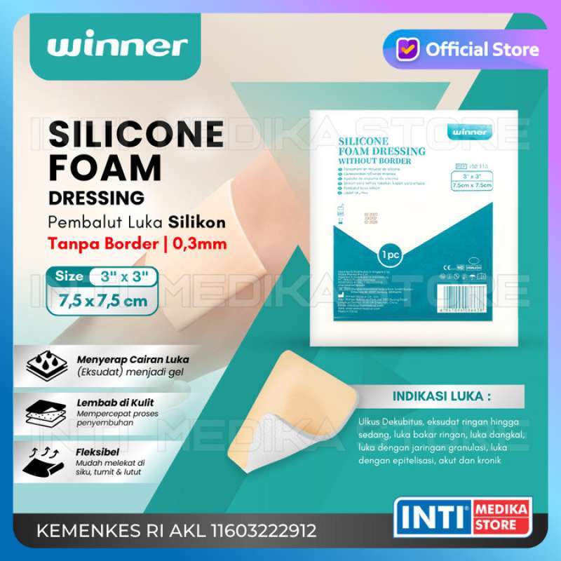 Promo Winner - Silicone Foam Dressing Without Border Ecer | Plester ...