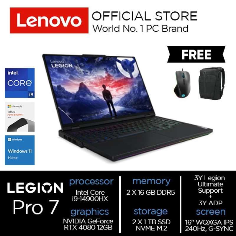 Promo Lenovo Legion Pro 7 16irx9h 1bid || Intel Core I9-14900hx 32gb ...