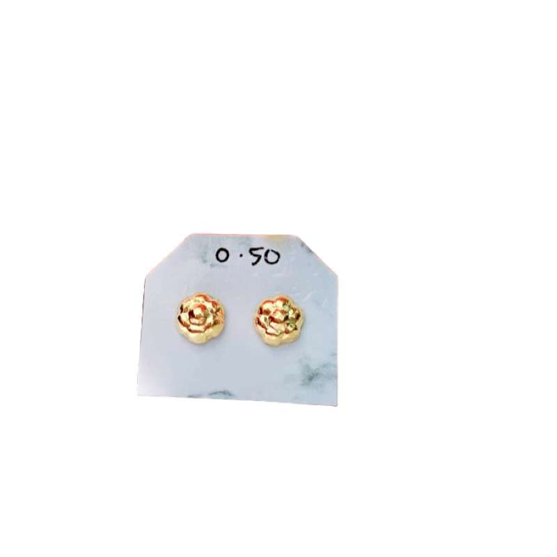 Jual Askraft Anting Tindik Bunga Mawar Emas Asli Anting Tusuk Simpel ...