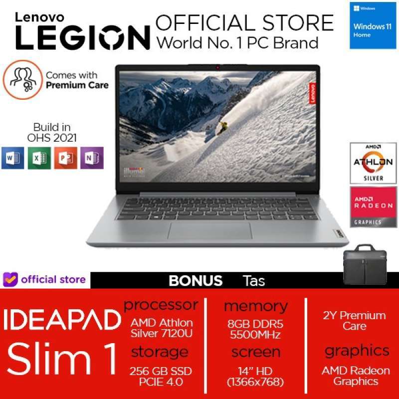 Promo Lenovo Ideapad Slim 1 Athlon Silver 4gb 256ssd W11 Ohs 14 Diskon 33 Di Seller Komputermu