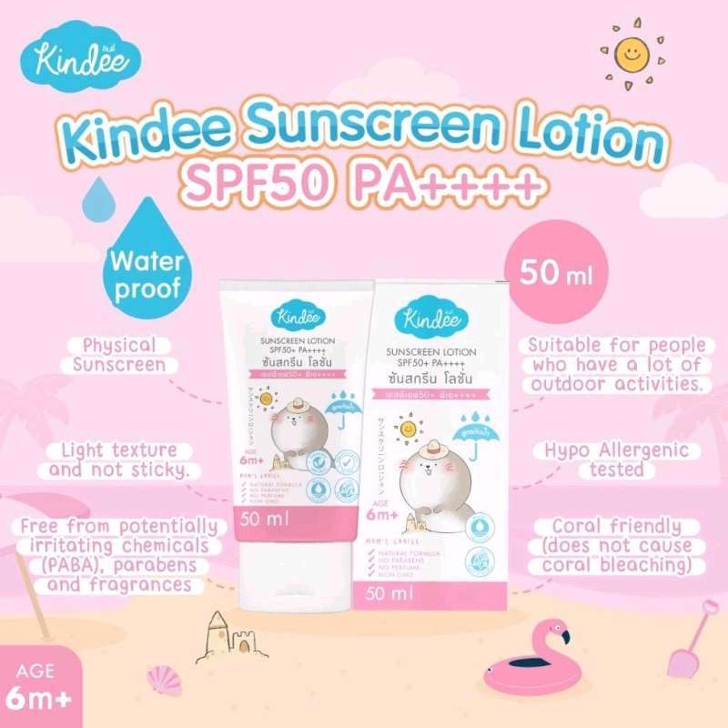 Jual Kindee Organic Physical Sunscreen/ Sunblock Lotion Spf 50 Pa+++ (6m+) / Sunblok Anak Di ...