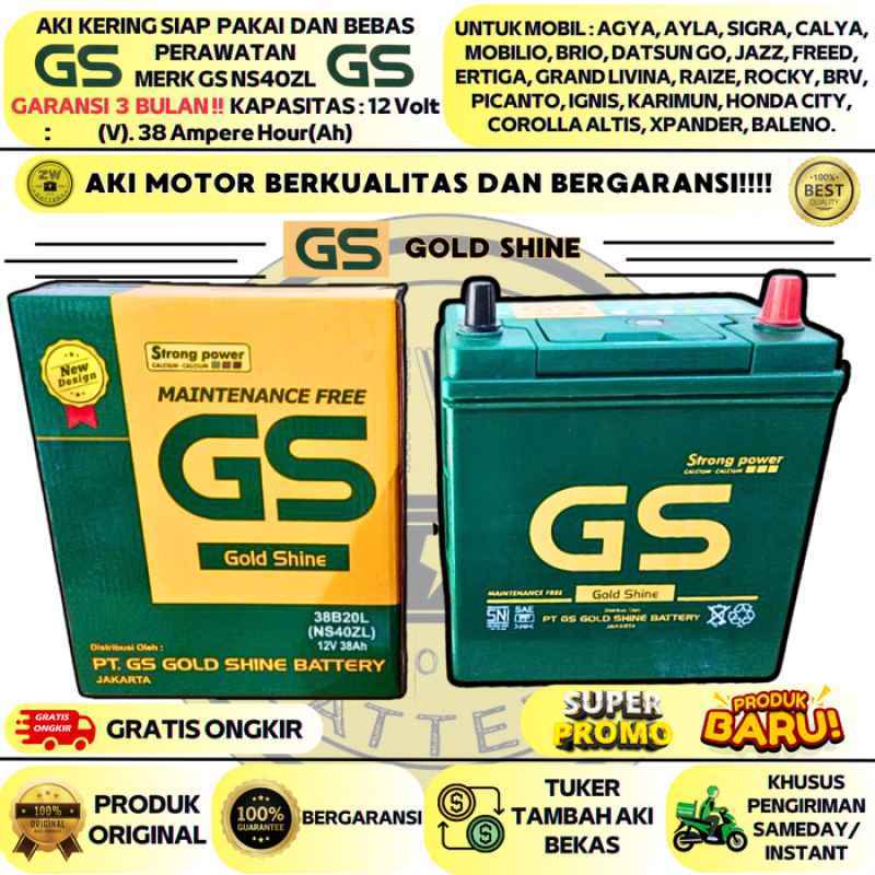 Promo Aki Mobil Grand Livina, Picanto, Xpander, Ns40zl Gs Mf 12 V 38 Ah Terbaru Diskon 13% Di ...