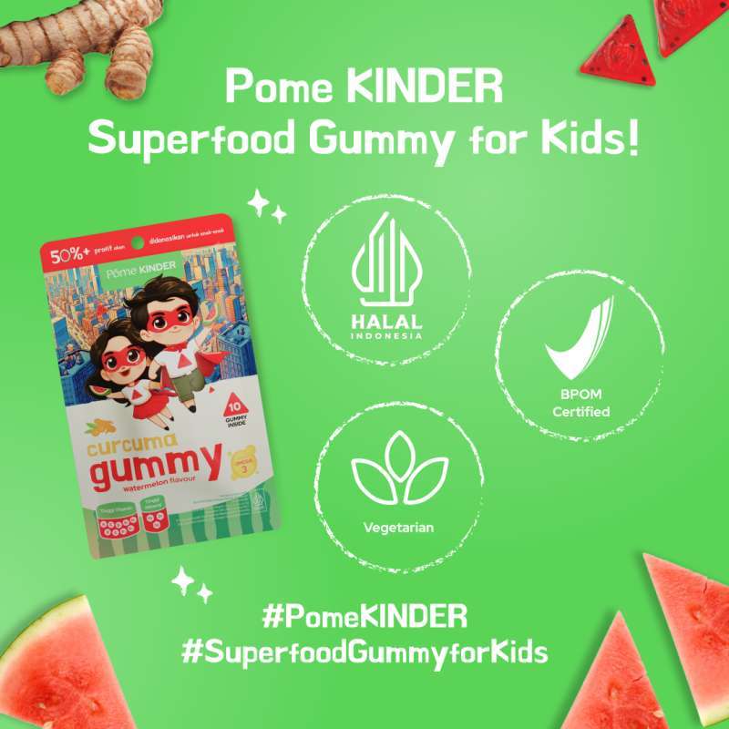 Jual Pome Kinder - Superfood Gummy All In One Untuk Anak (dengan ...