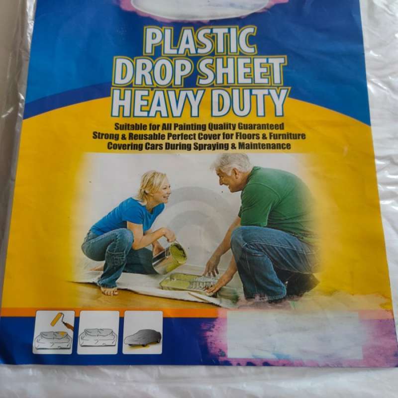 Promo Plastik 4 X 5 Lembaran Meteran Cor Alas Cat Penutup Debu Air ...