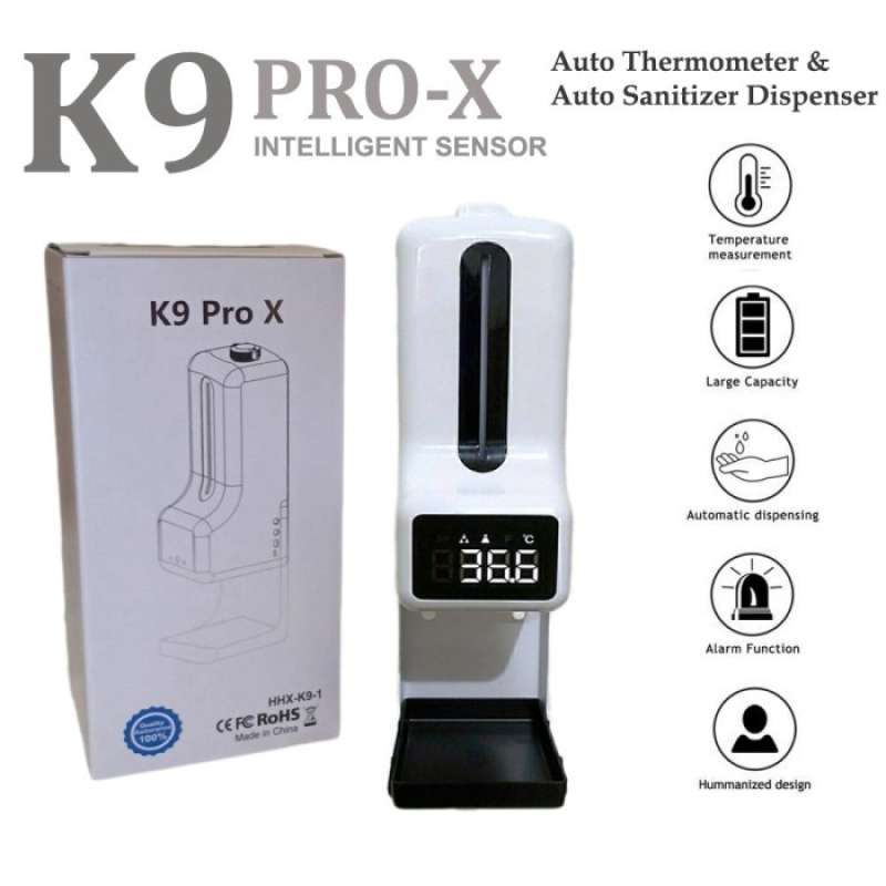Promo K9 Pro X Wall Automatic Dispenser Hand Sanitizer Infrared Thermometer Diskon 23% Di Seller ...