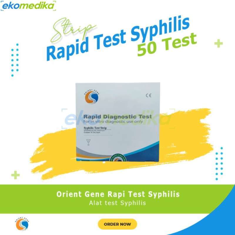 Promo Rapid Test Syphilis Strip Ent Gene Sifilis Tes Strip Isi 50 ...