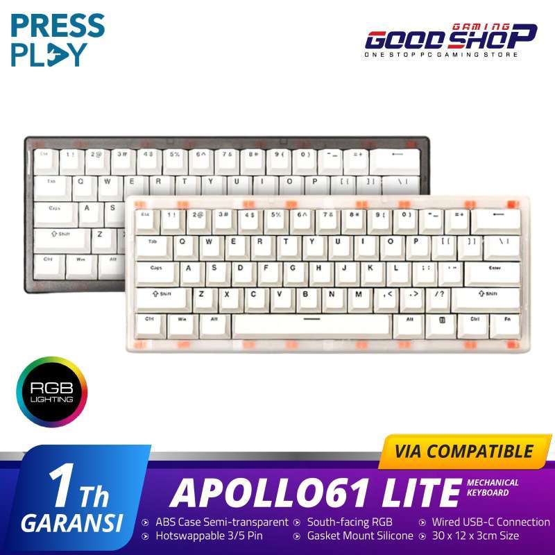 Promo Apollo61 Lite 60% Wired Mechanical Keyboard By Press Play ...