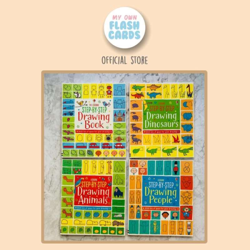 Promo Usborne Step By Step Drawing Book Children Imported Education ...