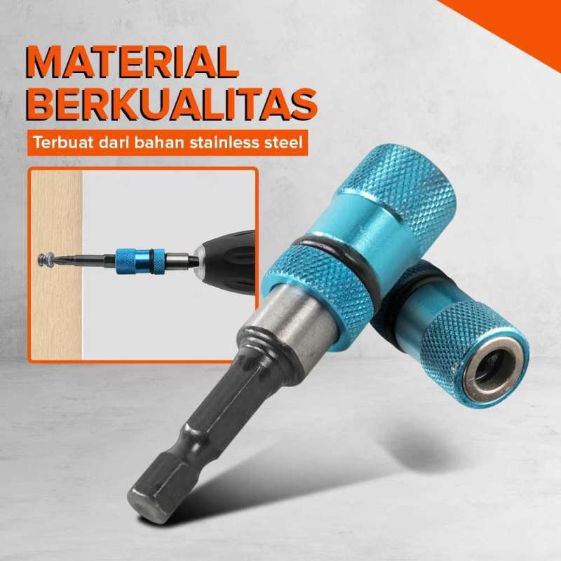 Jual Chuck Adapter Extender Obeng Hexagon Magnetik Shank 1/4 Inch Baut ...
