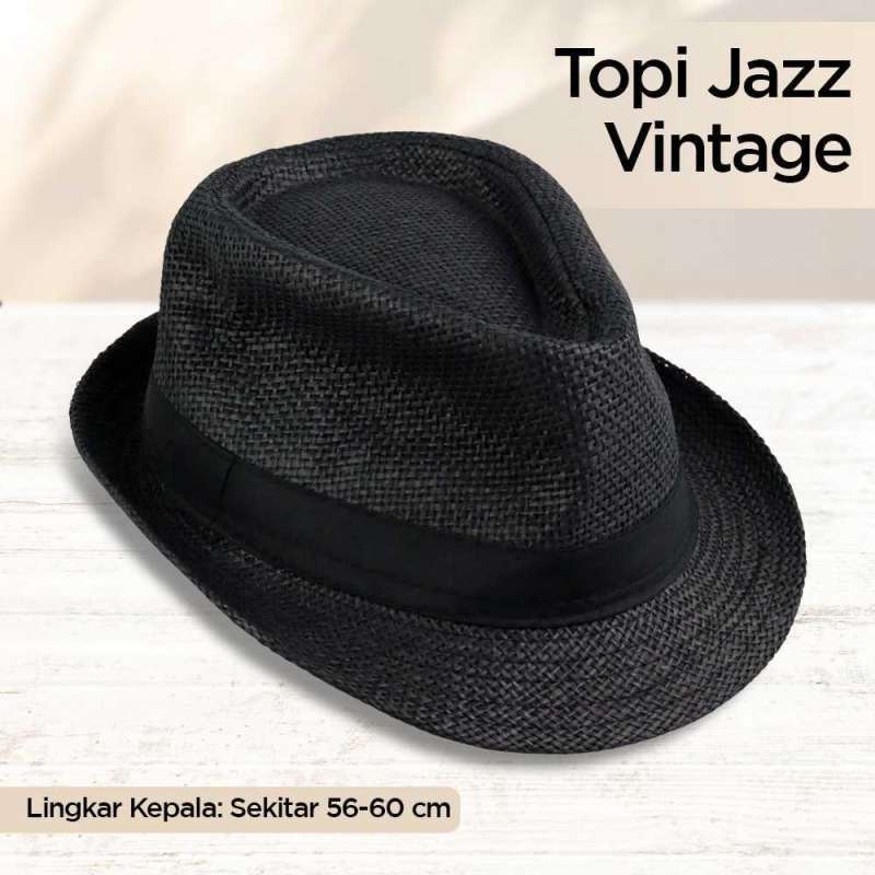 Jual Yingrui Topi Fedora Unisex Laken Hat Jazz Classic Vintage M-38 ...