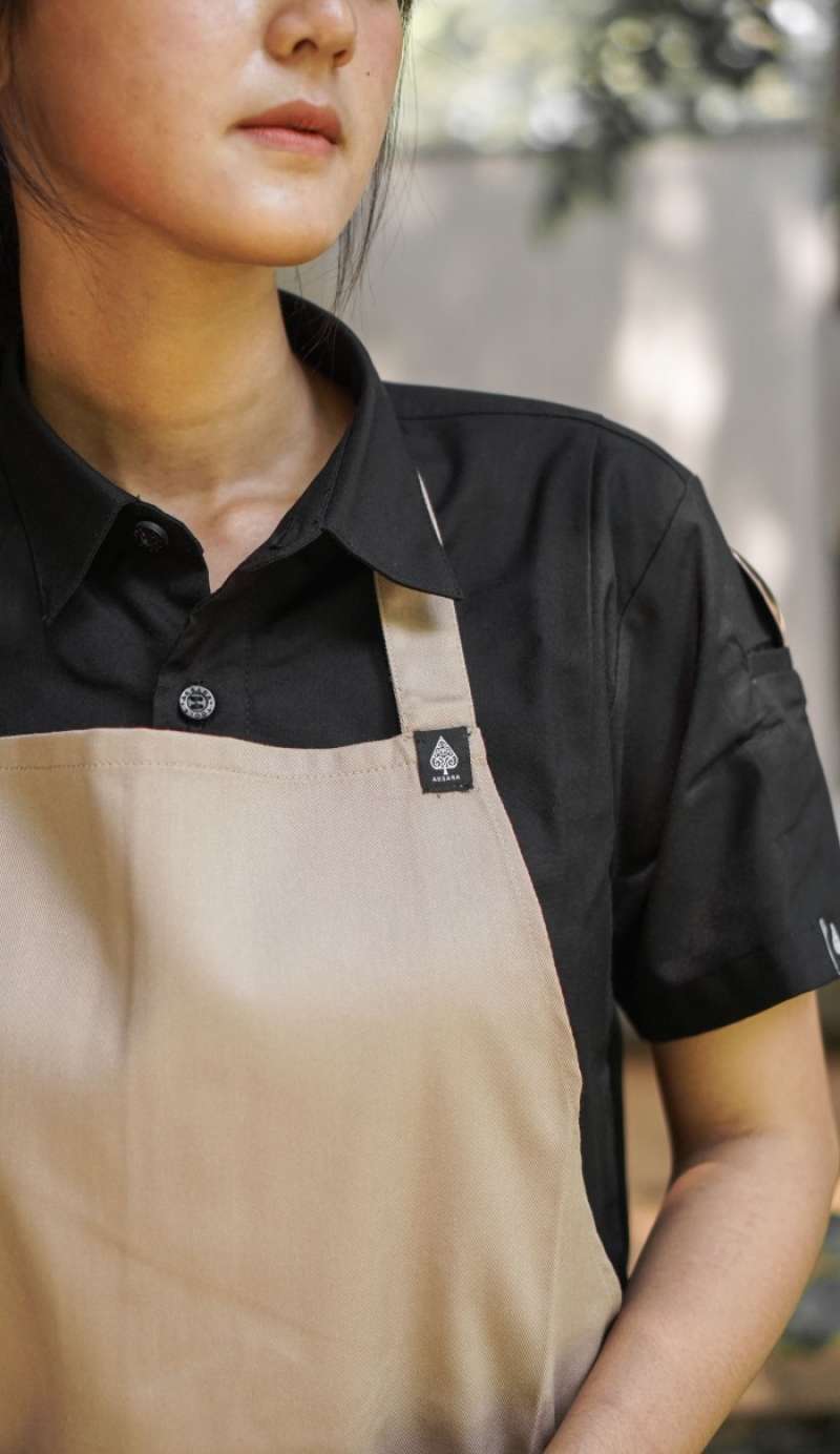 Promo Light-drill Full Apron / Chef Apron / Kitchen Apron Aksara ...