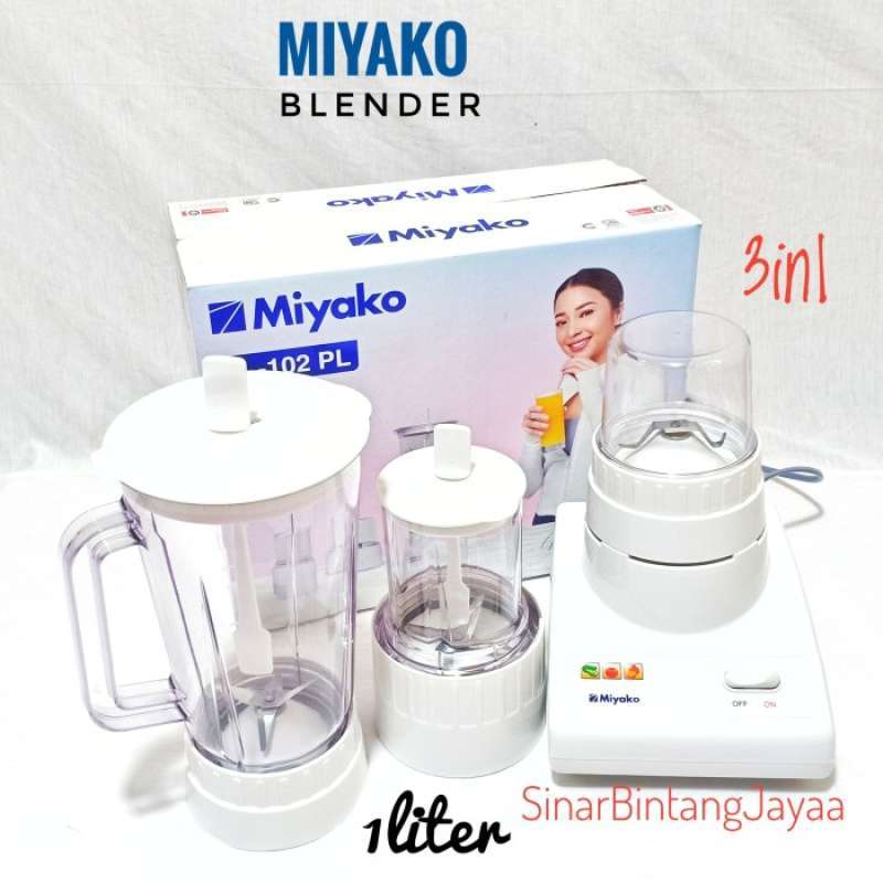 Promo Miyako Blender Bl-102pl 3in1 Plastik/blender Miyako 102pl 3in1 ...