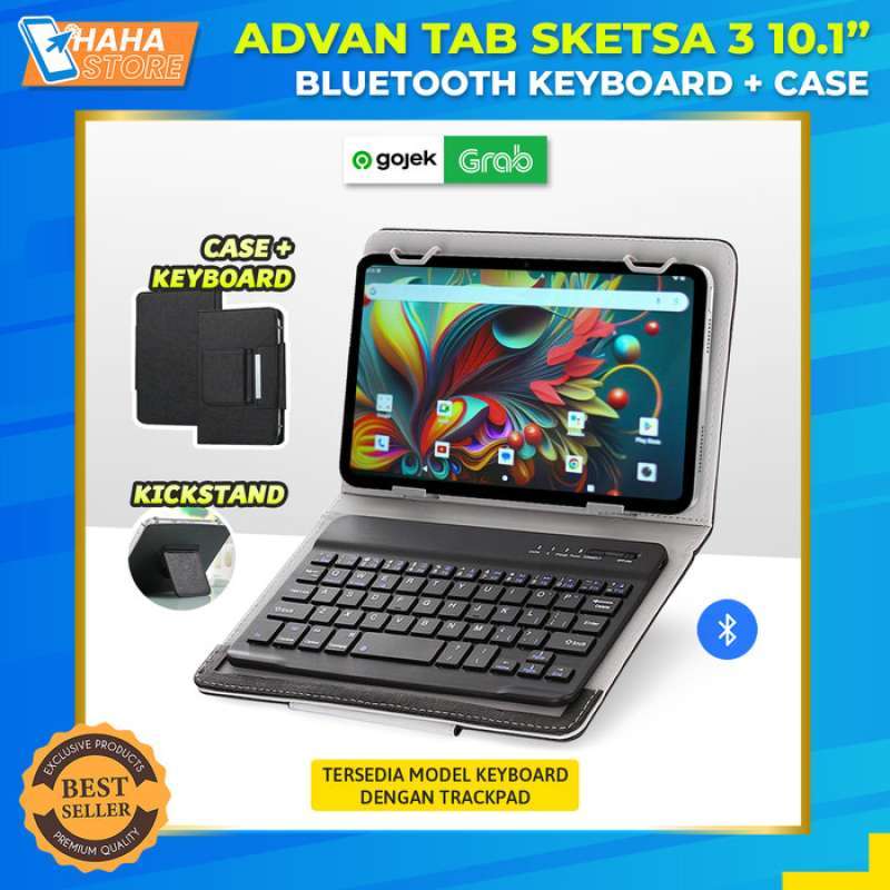 Promo Advan Tab Sketsa 3 10.1 Inch Bluetooth Keyboard Flip Cover Sarung ...