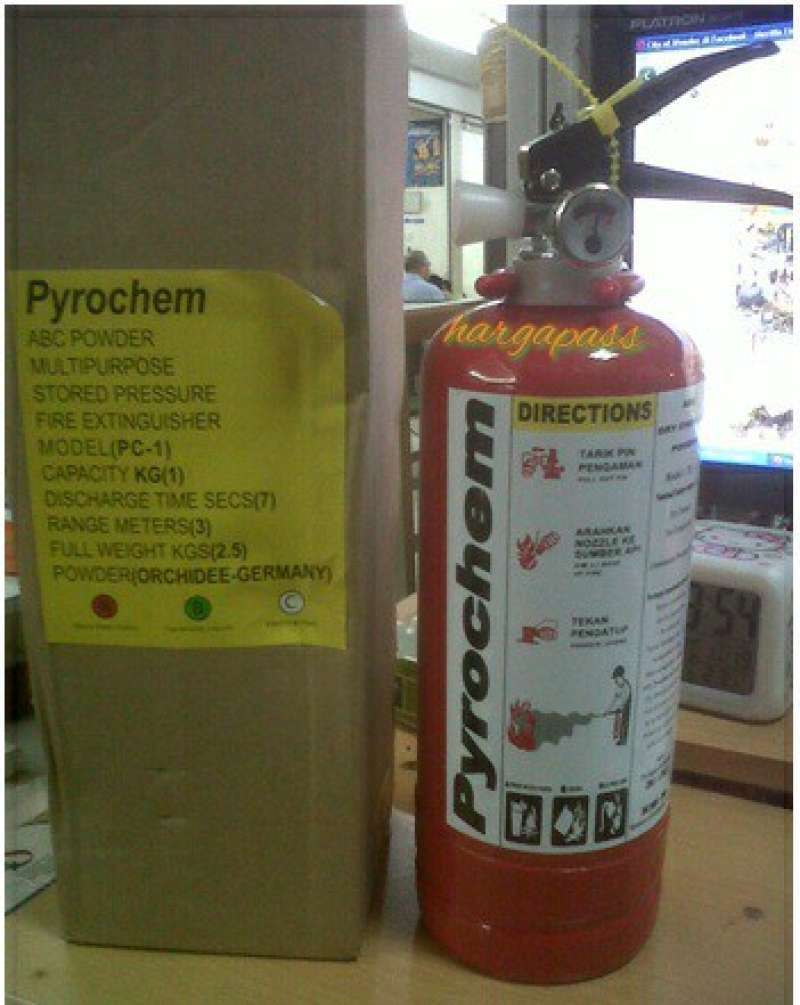 Promo Abc Dry Chemical Powder Fire Extinguisher Pryochem,apar, 1kg ...
