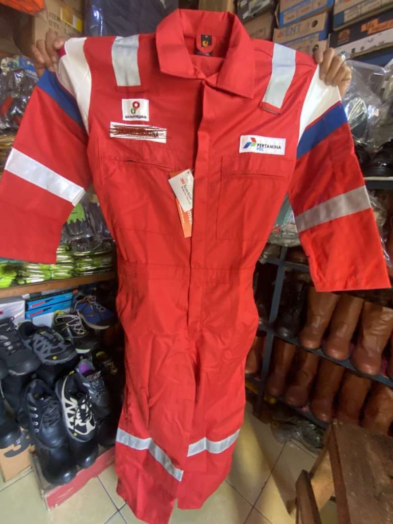Promo Nomex Pertamina Merah 6 Oz Seragam Pertamina Coverall Pertamina ...
