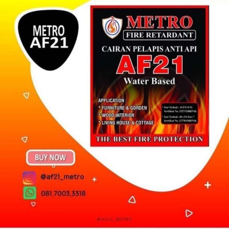 Promo Cairan Anti Api Metro Af21 Teruji & Bersertifikat (distributor ...