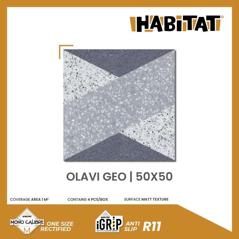 Jual Milantiles - Habitat Olavi Geo 50x50 Keramik Lantai Kamar Mandi ...