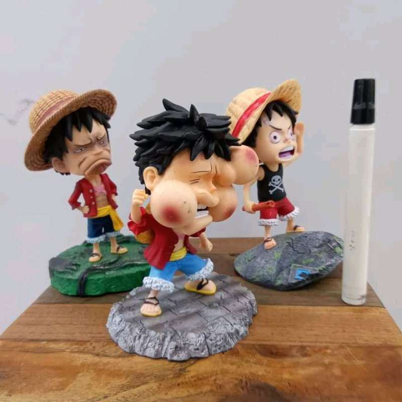 Jual Mainan Static Figure Luffy Chibi Funny Expression Oldman Bonyok ...