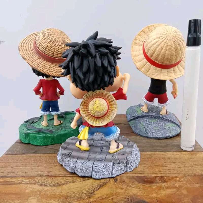 Jual Mainan Static Figure Luffy Chibi Funny Expression Oldman Bonyok ...