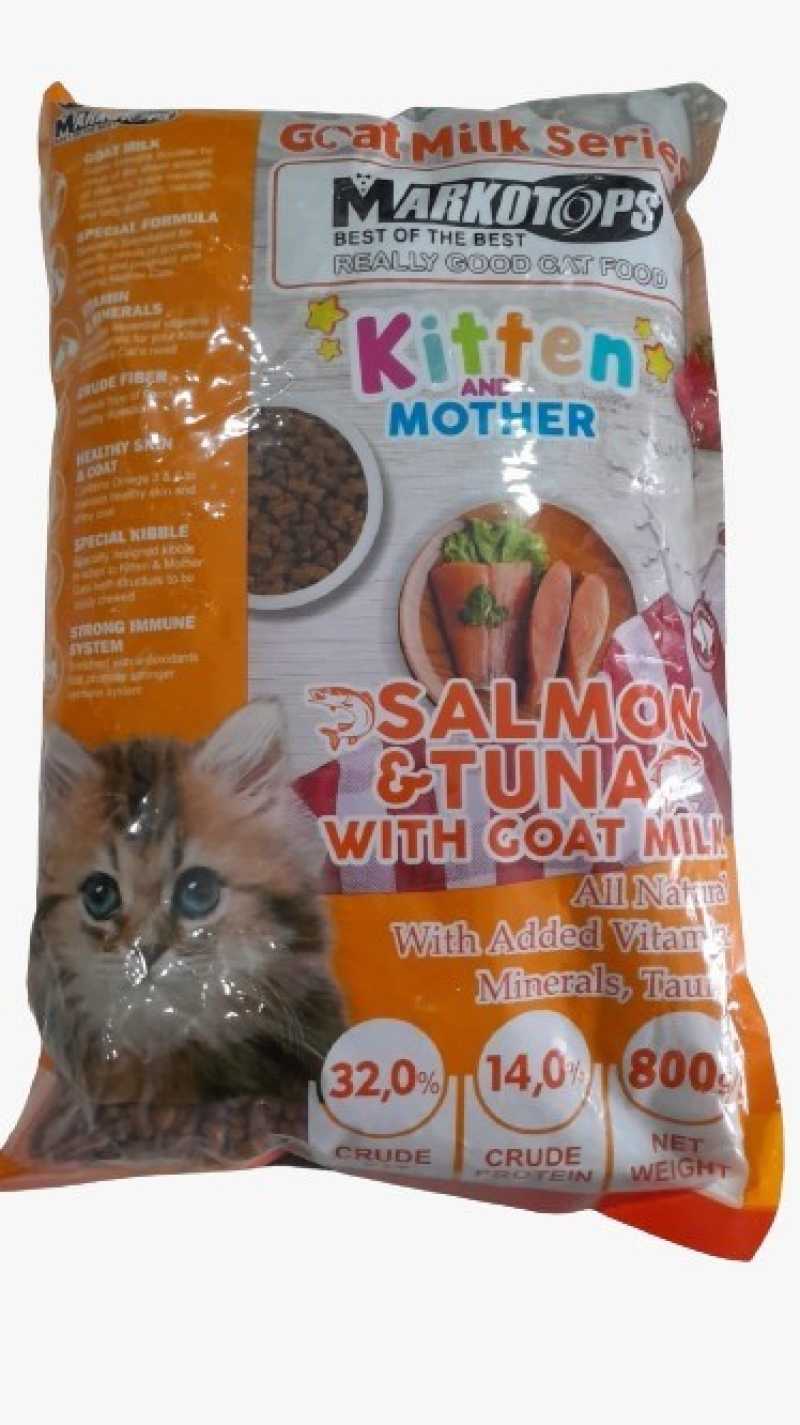 Jual Markotops Kitten Mother Salmon & Tuna Goat Milk 800gr - Makanan ...