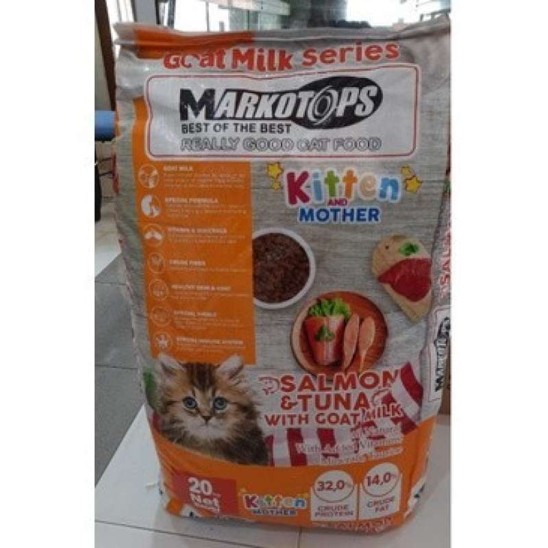 Jual Markotops Kitten Mother Salmon & Tuna Goat Milk 800gr - Makanan ...