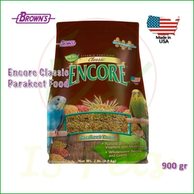 Promo Brown's Encore Classic Parakeet Makanan Burung Budgie Parkit ...