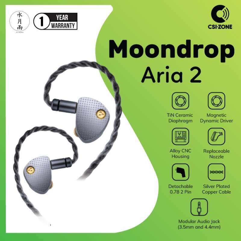 Promo Moondrop Aria 2 / Aria Ii Ceramic Diaphragm Driver In Ear Monitor Diskon 50% Di Seller Ar4 ...