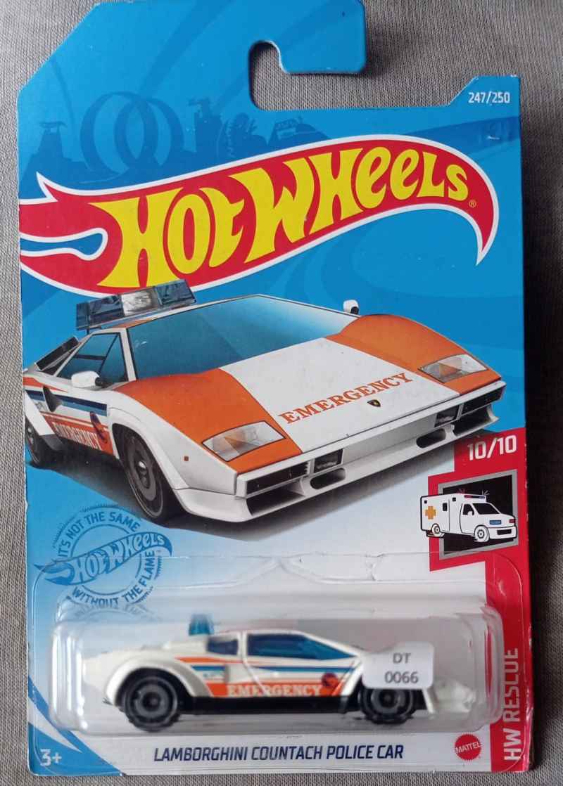 Jual Hot Wheels - Lamborghini Countach Police Car Hw Rescue Emergency ...