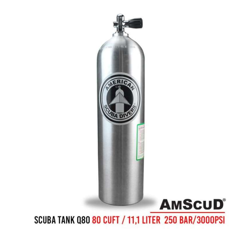 Promo Amscud Tabung Selam/scuba Tank/scuba Cylinder Alluminium Q80 Cuft / 11.1 Liter / Tabung ...