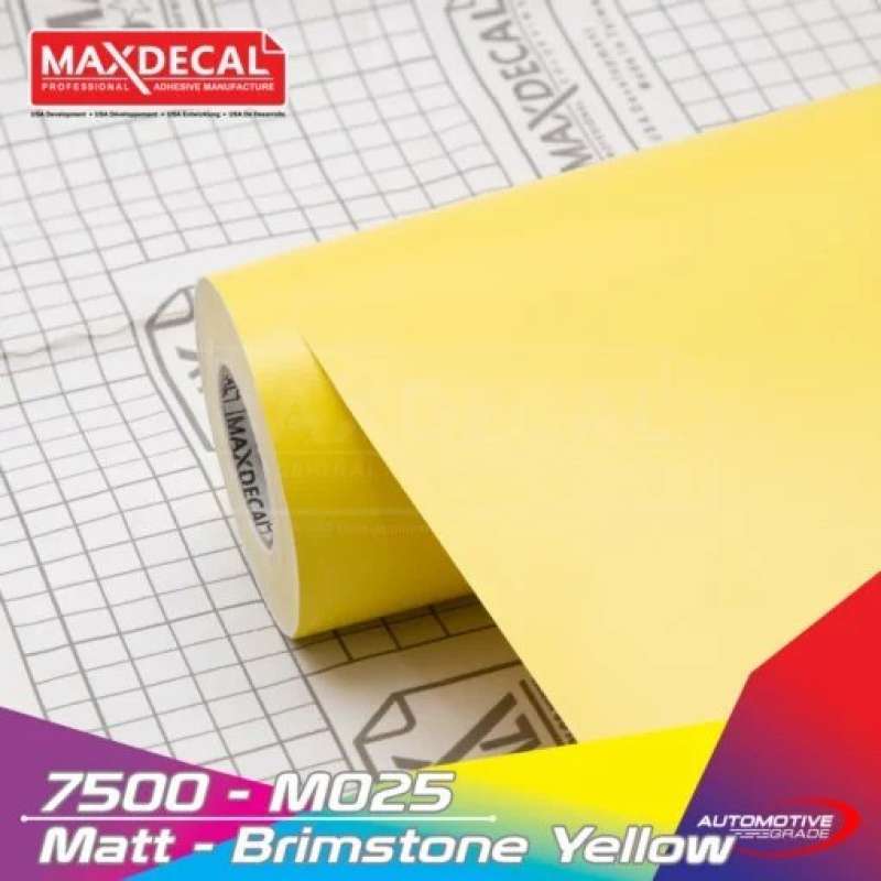 Promo Sticker Max Decal Vinyl /maxdecal 45cm X15 M (doff,matt) - Yellow ...