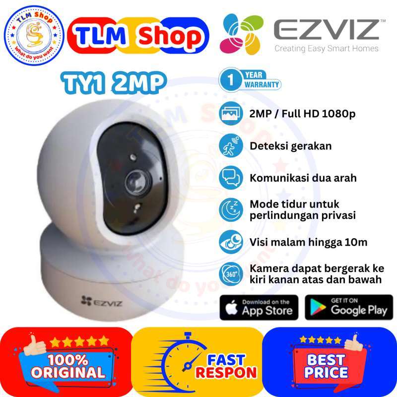 Jual Ezviz Ty1 2mp Smart Home Wifi Ip Camera Cctv Indoor 1080p Pan ...