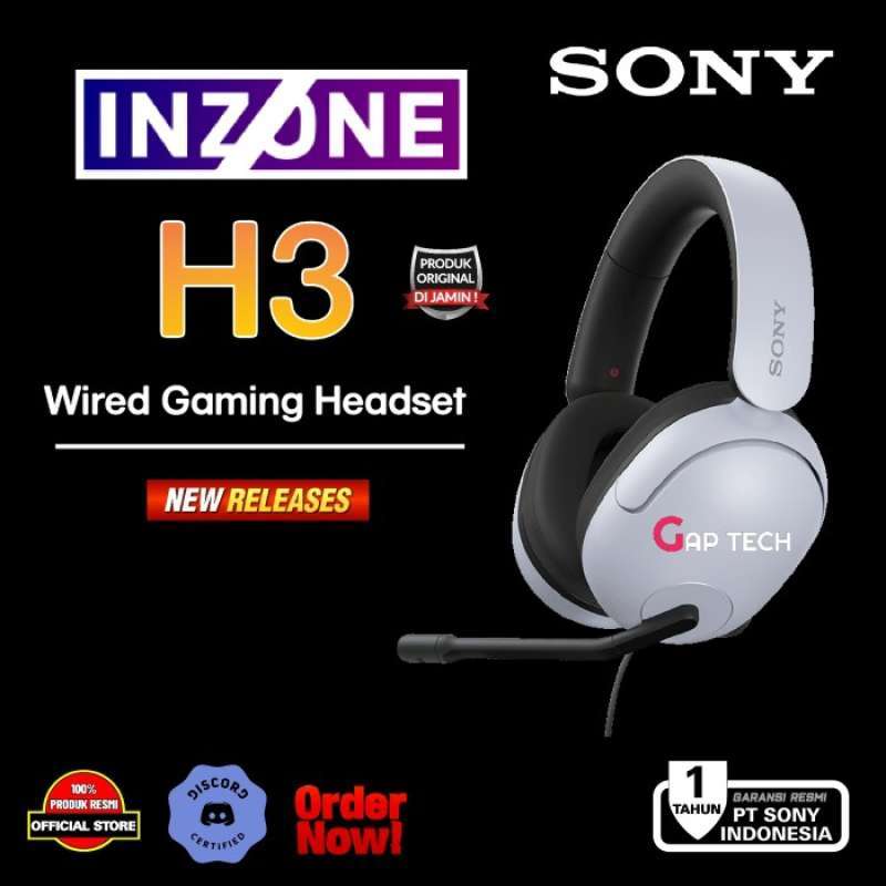 Promo 100% Produk Ori Sony Inzone H3 / H 3 Wired Gaming Headset Original Diskon 23% Di Seller ...