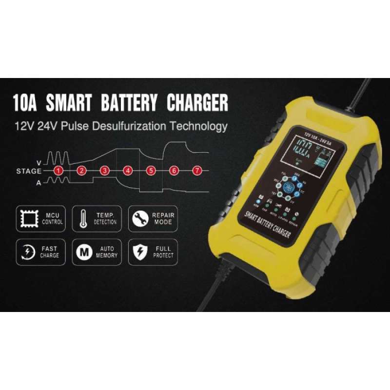 Promo Carger Aki Mobil / Charger Aki Motor Lcd 12v/24 A 10a 6-180 Ah ...