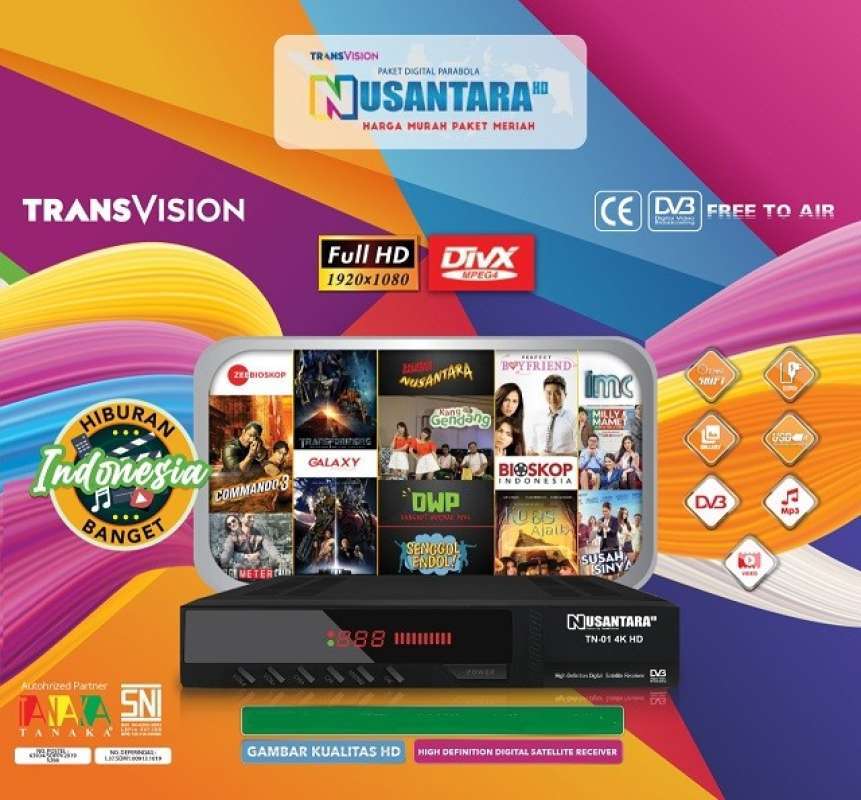Jual Tanaka Digital Receiver Tn-01 4k Transvision Nusantara Hd Strawberry Di Seller Noelle ...