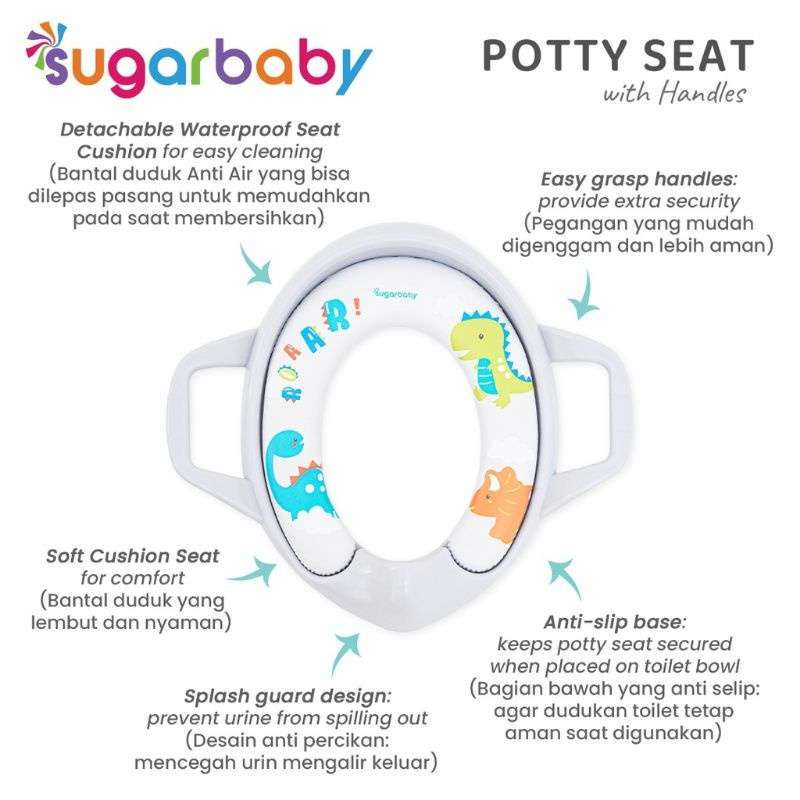 Jual Sugarbaby Potty Seat With Handles And Splash Guard / Sugar Baby ...