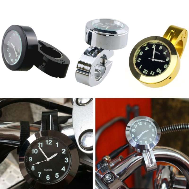 Promo Jam Stang Sepeda Motor Skuter Tahan Air Warna Perak Hitam Untuk ...