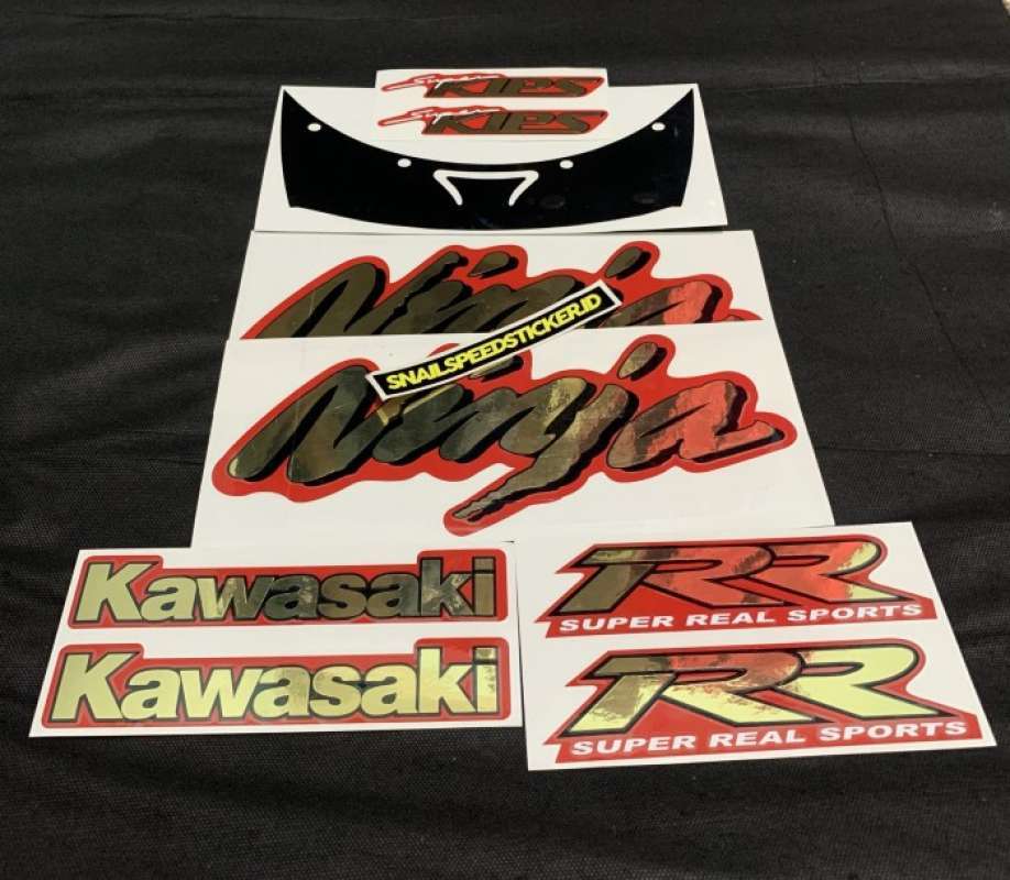 Promo Striping Kawasaki Ninja Rr Old Zx Cbu Merah Set Diskon 23% Di ...
