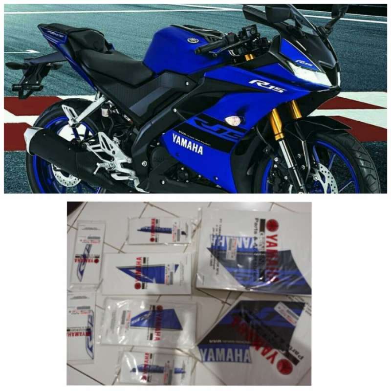 Promo Striping Original Yamaha R15 V3 Hitam Biru 2018 2019 Diskon 23% ...