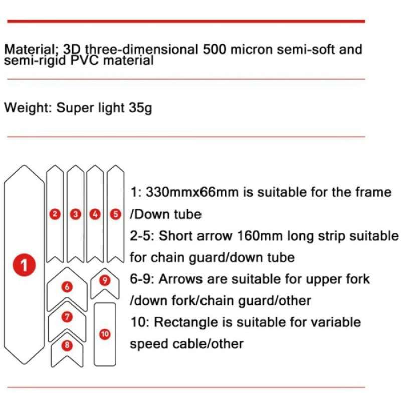 Promo Frame Guard Sticker Enlee Pelindung Body Sepeda Protector Stiker ...