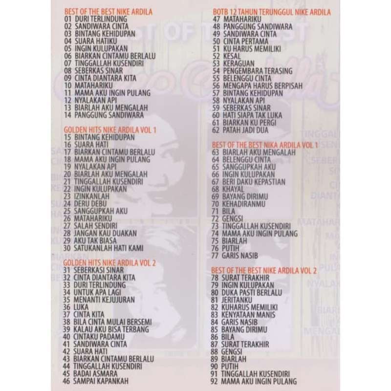 Promo Dvd Album Terbaik Ardilla 94 Lagu Karaoke Diskon 23% Di Seller Melodiya Store - Cengkareng ...