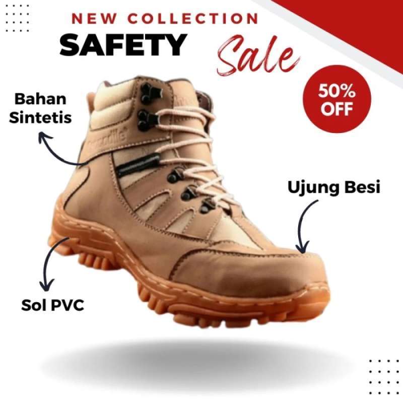 Promo Sepatu Safety/ Safety Boots /sepatu Crocodile Armour Tali Diskon ...