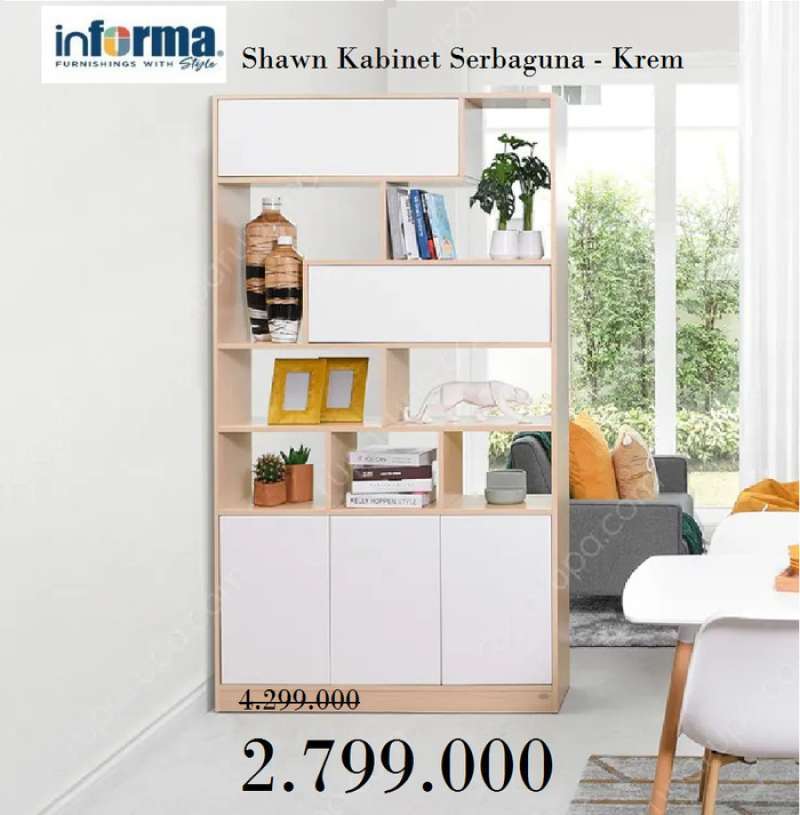 Promo Informa - Shawn Kabinet Serbaguna Cabinet Divider - Maple Diskon ...