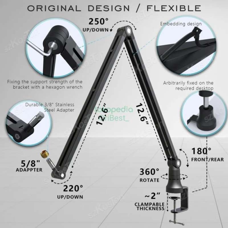 Promo Flexible Stand Arm Boom New Besi Berkualitas Adjustable Extension ...