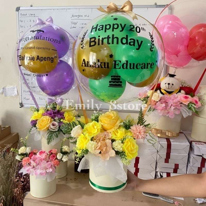Promo Ready Bucket Bloom Box Bunga Buket Balon Wisuda Grand Opening ...