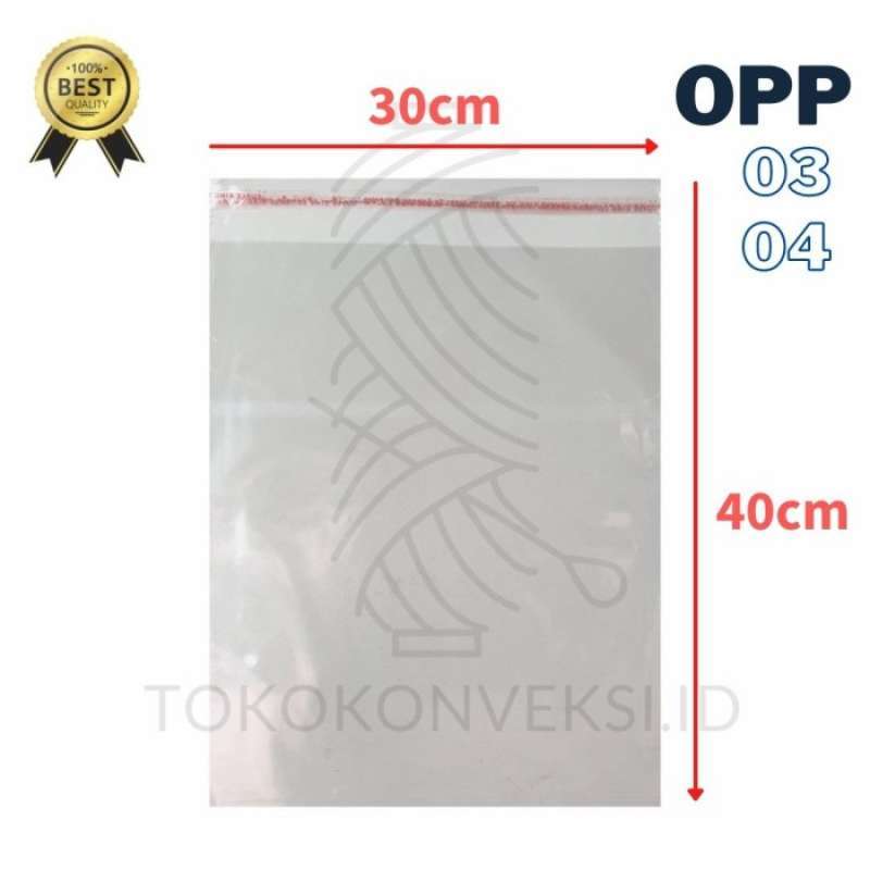 Promo Plastik Opp 500 Lembar Ukuran 30x40 Tebal 04 Diskon 23% Di Seller ...