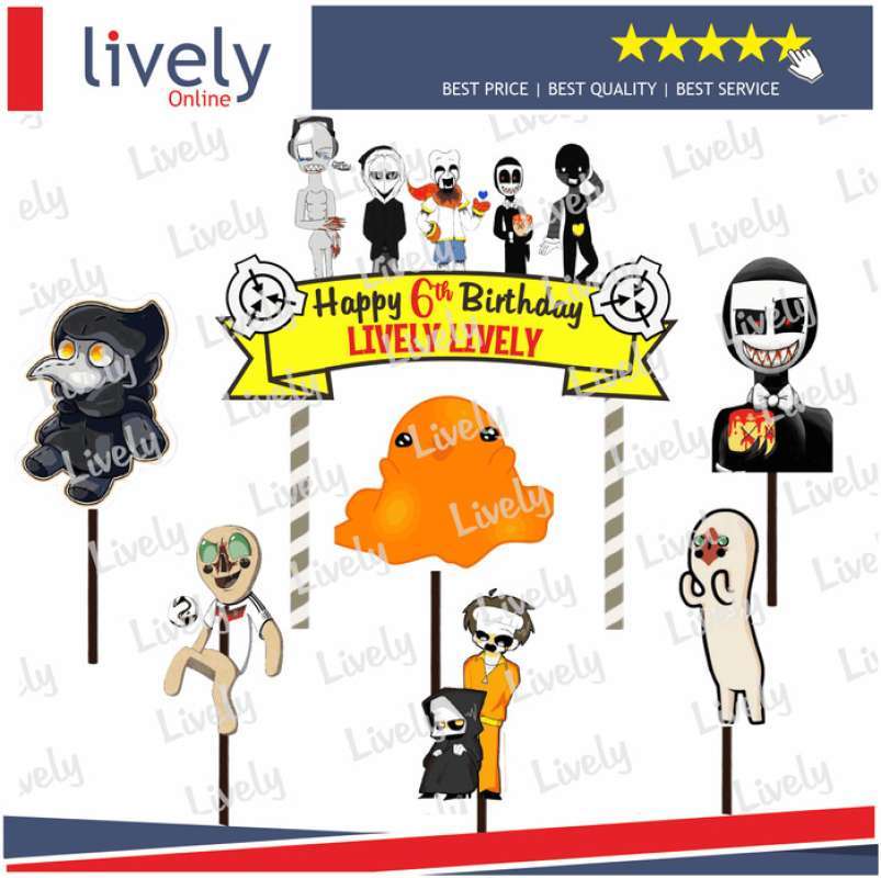 Promo Nama Cake Topper Karakter Scp Hiasan Ulang Tahun Diskon 23% Di ...